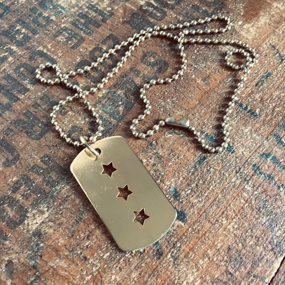 Jewelry | Gold Star Dog Tag Ball Chain Necklace | Poshmark